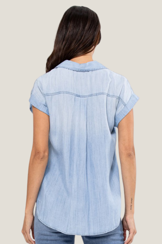 Tencel Short Sleeve Top