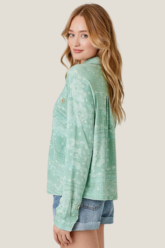 Paisley Print Summer Shacket